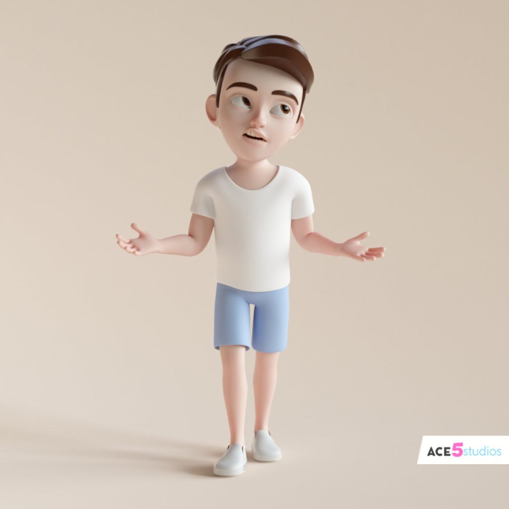 Meldon C4D Rigged Child cartoon stylized character
