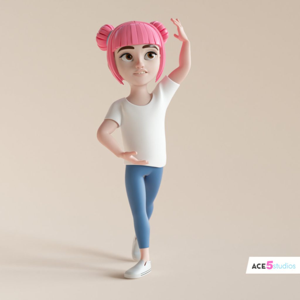 Meldon C4D Rigged Child cartoon stylized character