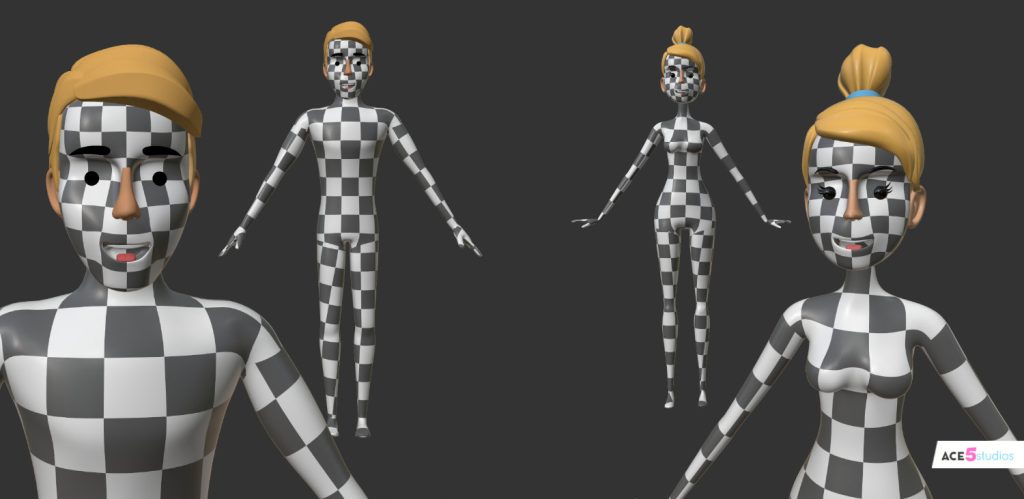 5k Character pack C4D Rigged pack of stylized characters