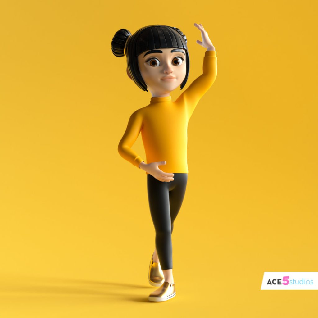 Meldon C4D Rigged Child cartoon stylized character
