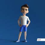 Meldon C4D Rigged Child cartoon stylized character