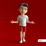 Meldon C4D Rigged Child cartoon stylized character