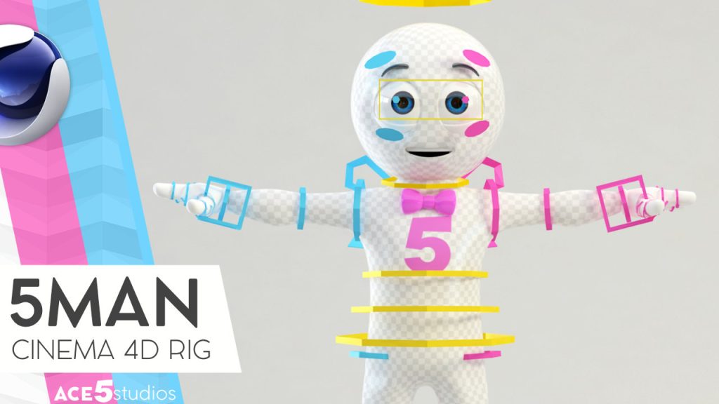 5k Character pack C4D Rigged pack of stylized characters