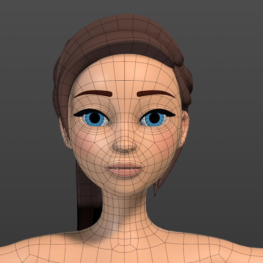 Mia C4D Rigged cartoon stylized female character | Animation Ready