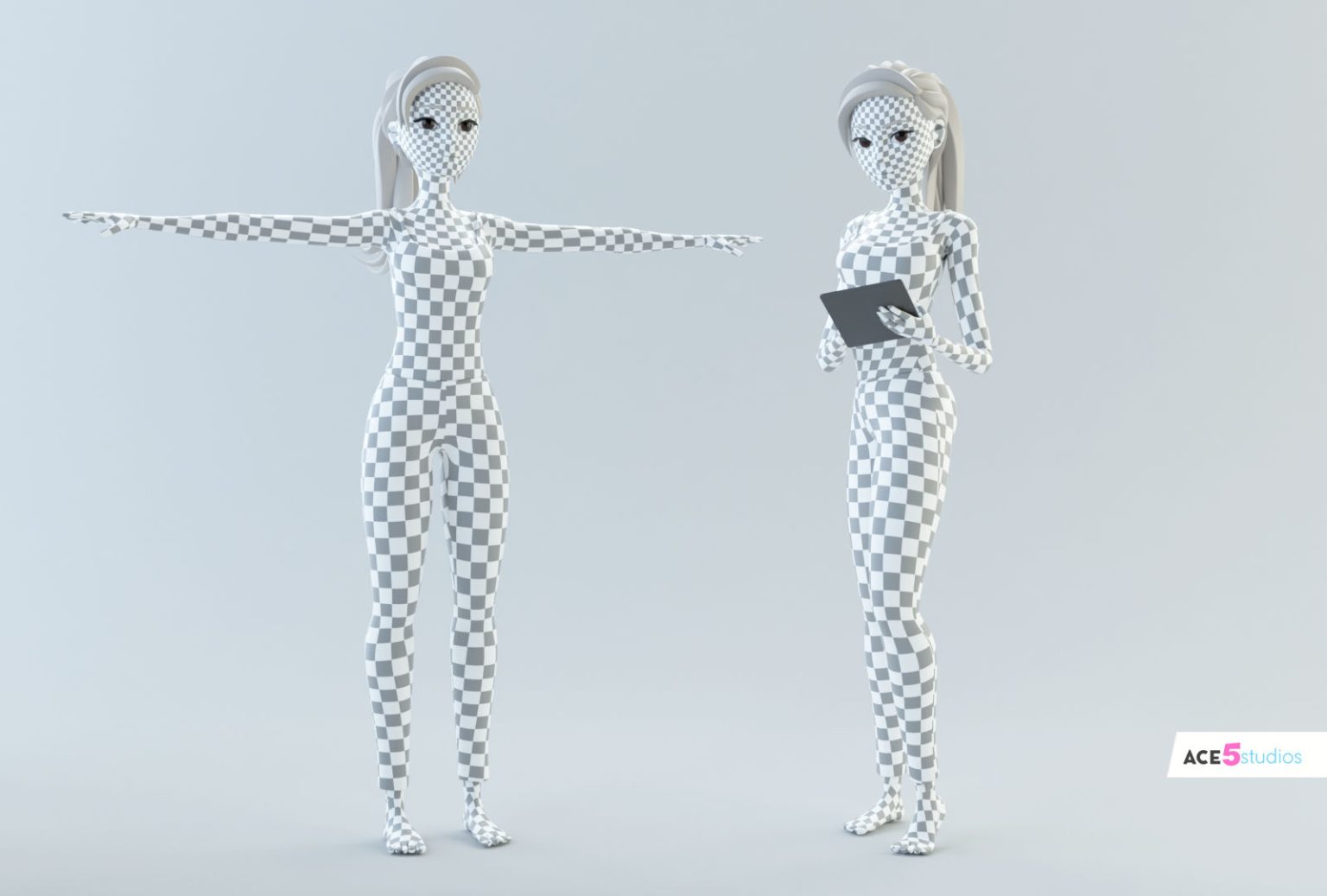 Mia C4D Rigged cartoon stylized female character | Animation Ready